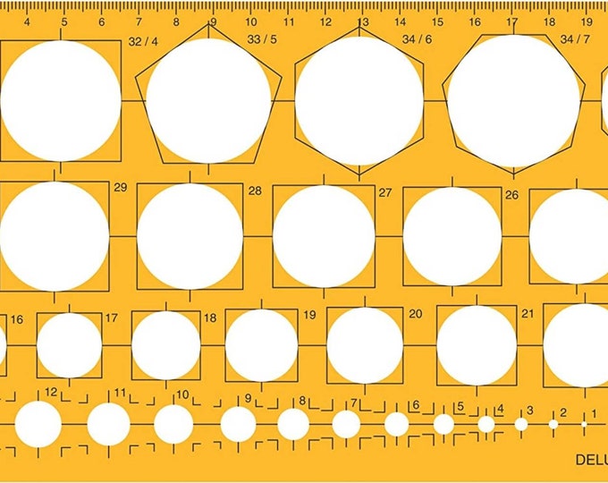 Circle Radius Master Template, Circle Radius Arc Template Stencil ...