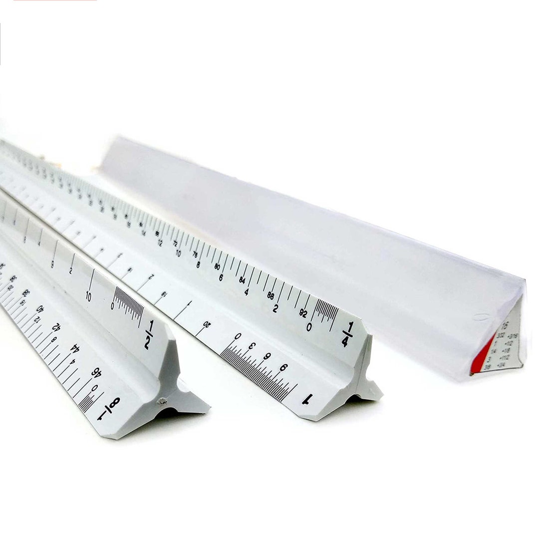 Liquidraw Imperial Triangular Scale Ruler 12", Architectural Inch ...