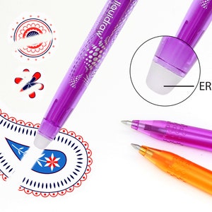Liquidraw Erasable Pens Rollerball Pens 8 EXTRA REFILLS Erasable Gel ...