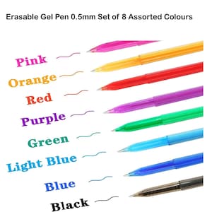 Liquidraw Erasable Pens Rollerball Pens 8 EXTRA REFILLS Erasable Gel ...