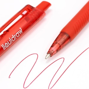Liquidraw Ballpoint Red Pen Set of 10 Retractable Red Ball Pens Medium ...