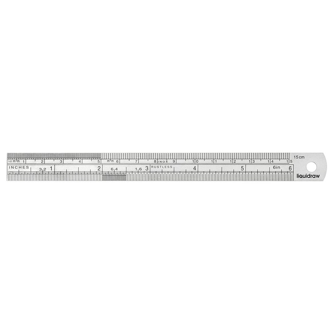 Liquidraw Steel Ruler Stainless Metal Ruler for Cutting Sewing With ...