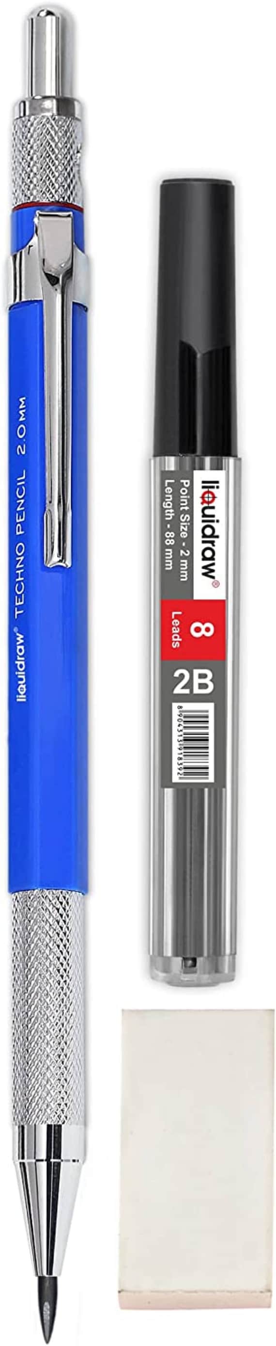 Liquidraw Mechanical Clutch Pencil 2mm With 8 X 2B Leads - Etsy
