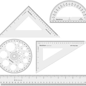 Liquidraw Set Square Triangle Ruler Geometry Set Professional ...