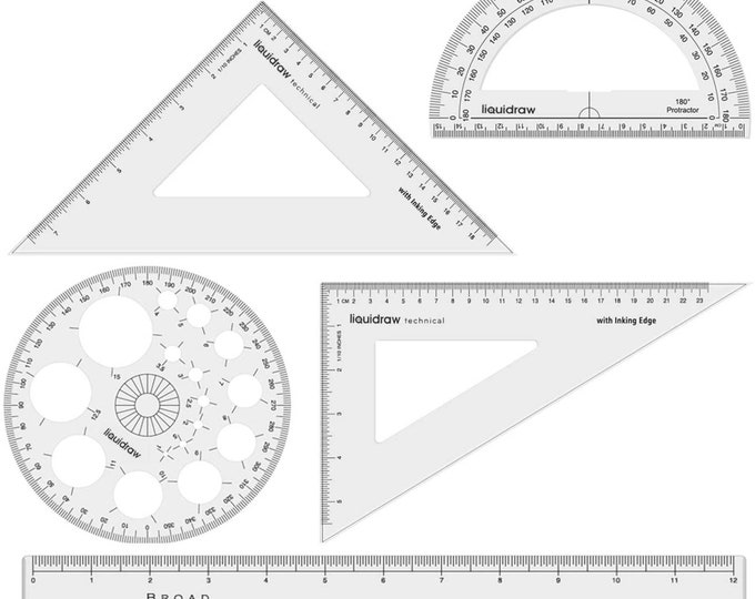 Liquidraw Set Square Triangle Ruler Geometry Set Professional ...