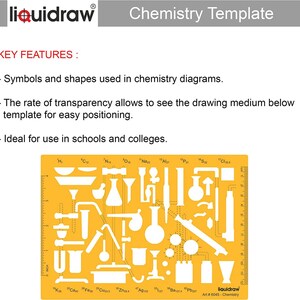 Liquidraw Organic Chemistry Stencil and Drawing Template Different ...
