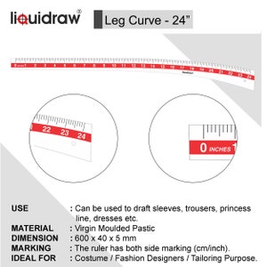 Liquidraw Sewing Ruler Tailor 9 Set Pattern Maker Sewing Rulers Curves ...