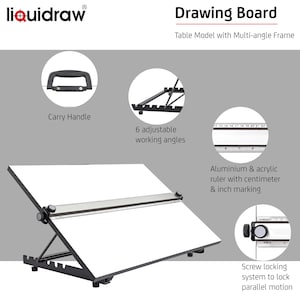 Liquidraw A2 Drawing Board Parallel Motion, Table Model With 5 ...