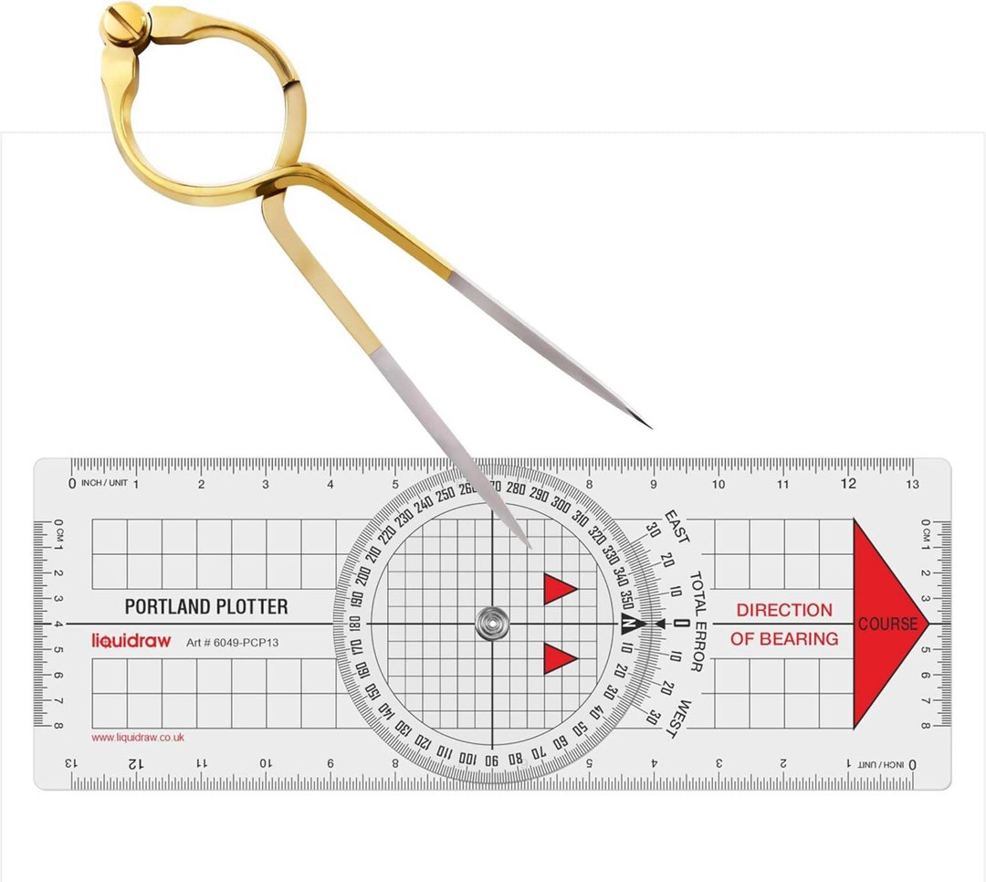 Liquidraw Portland Course Plotter Navigation Divider Kit Marine Sailing ...