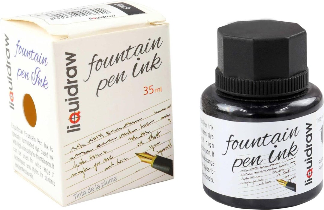 Liquidraw Fountain Pen Ink Bottles 10 Assorted Colours 35ml Inks ...