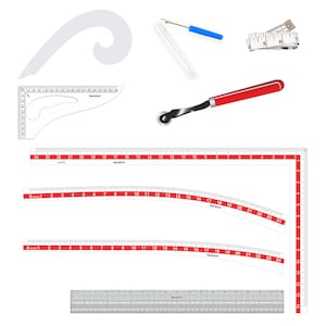 Liquidraw Sewing Ruler Tailor 9 Set Pattern Maker Sewing Rulers Curves ...