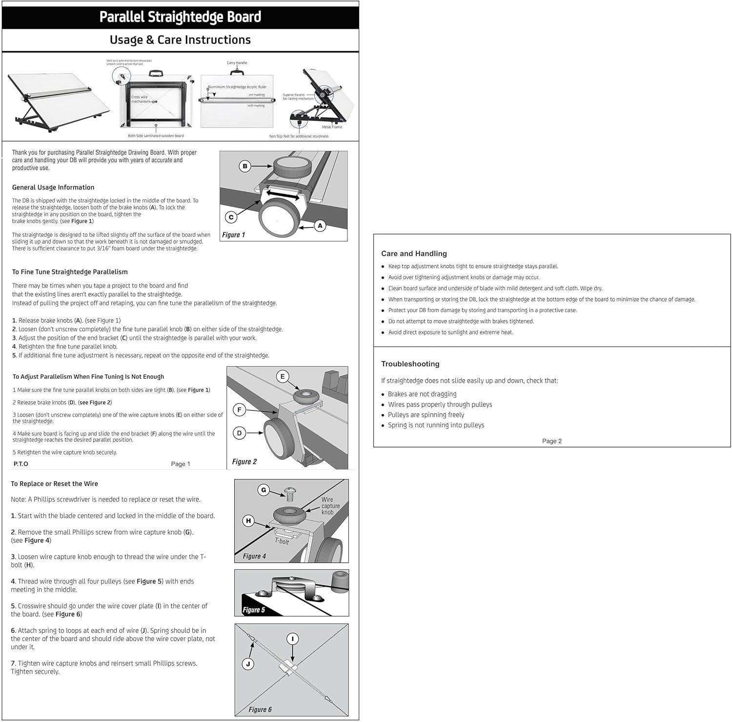 Liquidraw A1 Drawing Board 35" X 25" Parallel Motion 6 Adjustable ...