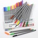 24 Fineliner Colouring Pens Set Fine Point Pens 0.4mm Assorted Colours ...