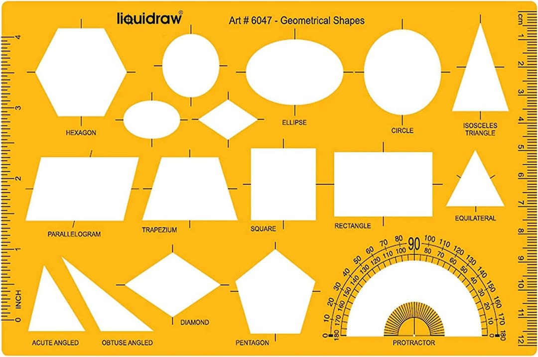 Liquidraw Geometry Shapes Template Stencil All Shapes Stencil for ...