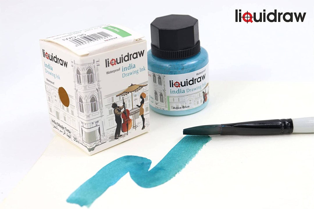 Liquidraw Coloured Drawing Ink India Ink, Waterproof 20 Assorted ...