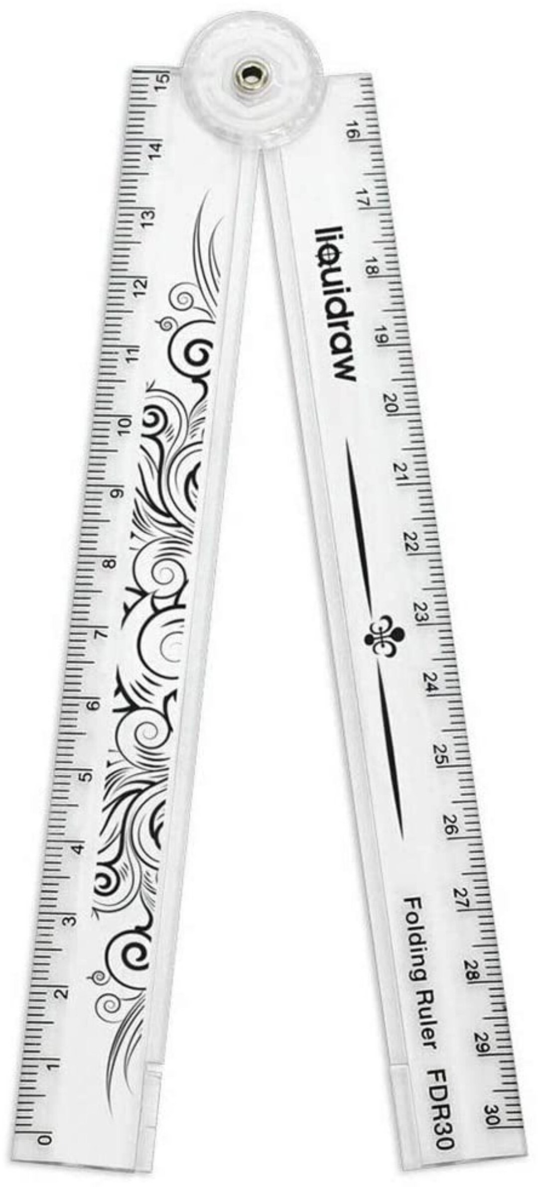 Liquidraw 30cm Folding Ruler Foldable Ruler School Stationery (clear ...