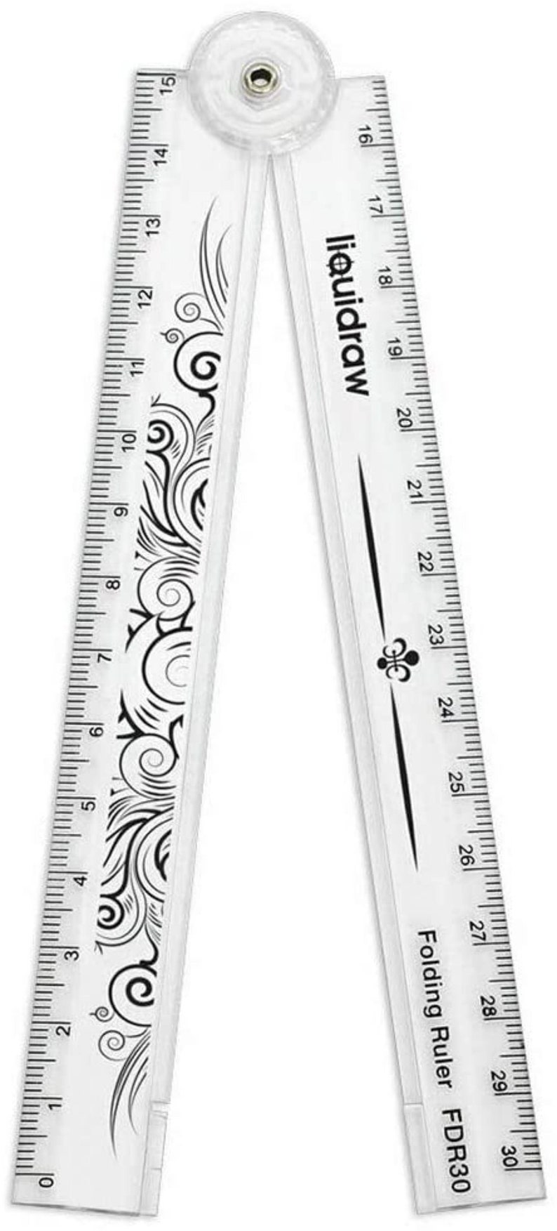 Liquidraw 30cm Folding Ruler Foldable Ruler School Stationery (clear ...