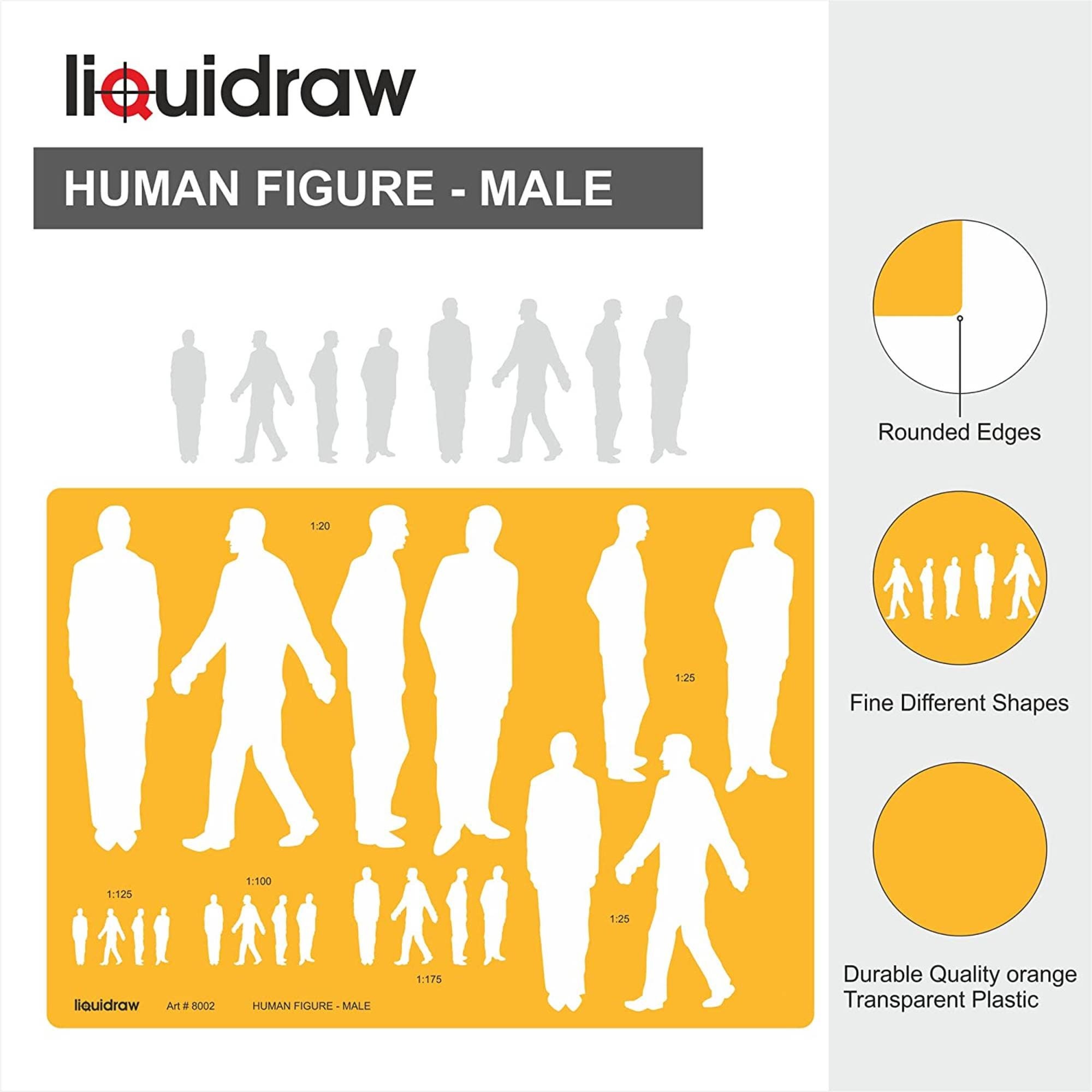 Liquidraw Human Figure Drawing Template Stencil Male & Female - Etsy UK