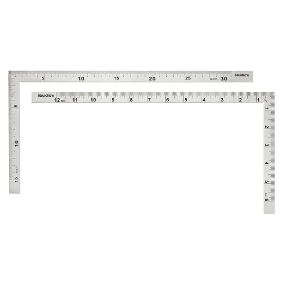 Liquidraw 150 X 300 Mm Stainless Steel L Shape Ruler Double - Etsy