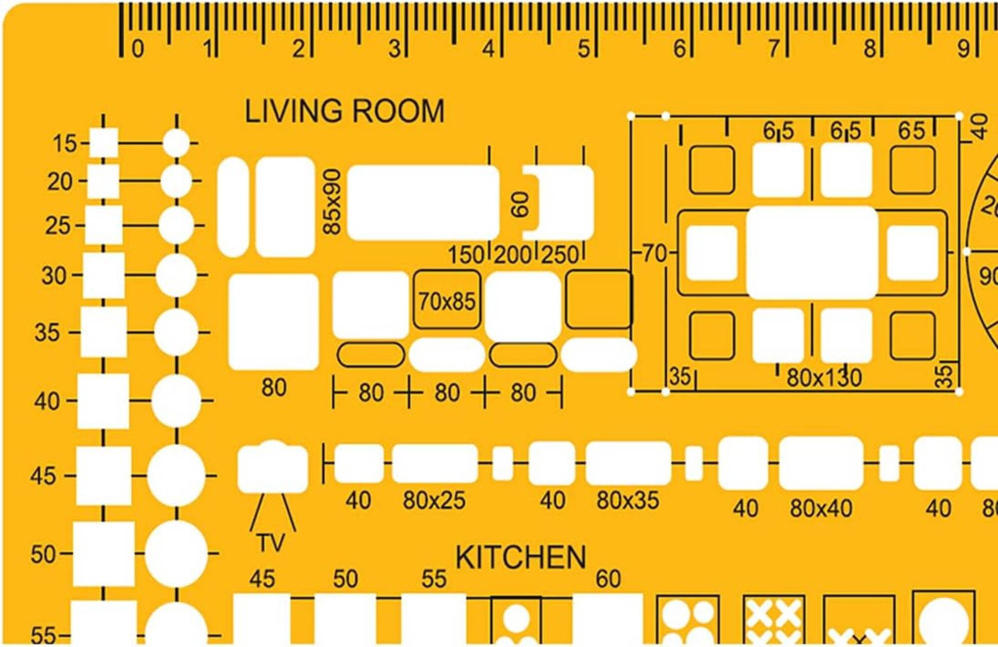 Liquidraw 1:100 Scale Architectural Scale Ruler Drawing Template ...