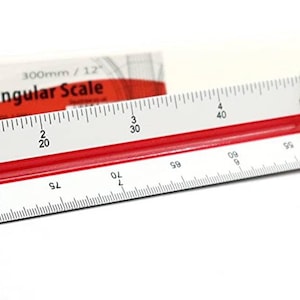 Liquidraw Metric Triangular Reduction Scale Ruler 30cm, Architectural ...