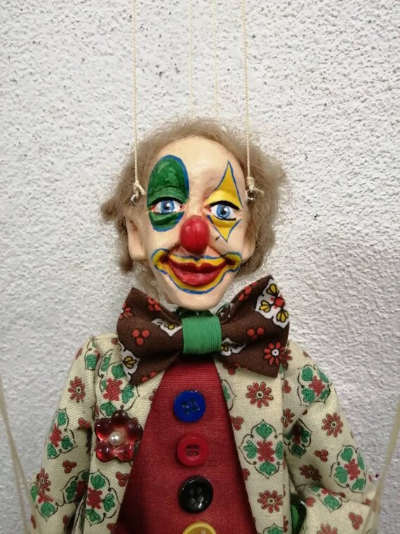 Karow the Clown Manipulable String Puppet - Etsy
