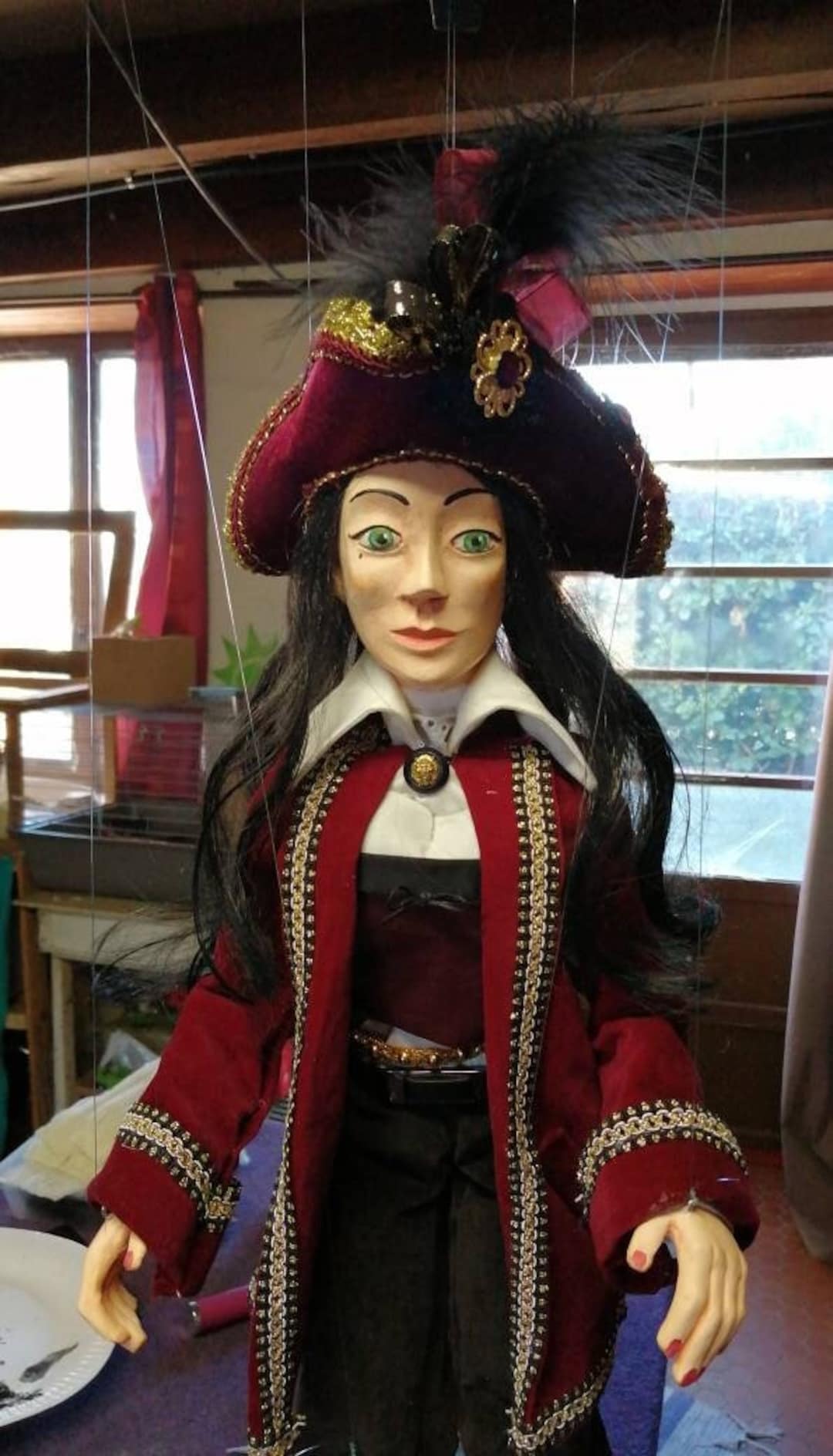 Captain Akiara, Female Pirate, Manipulable String Puppet. - Etsy
