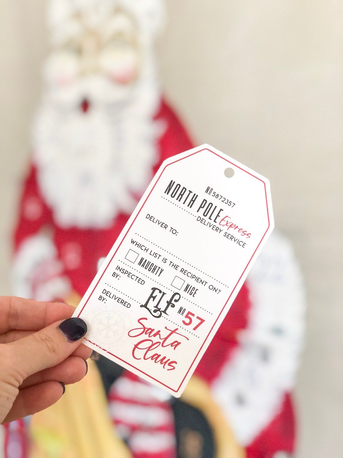 Santa Gift Tags Gift From Santa Santa Tag Christmas Gift - Etsy