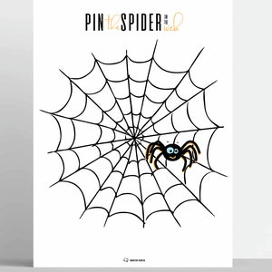 Halloween Party Sign - Pin the Spider on the Web Halloween Games for ...