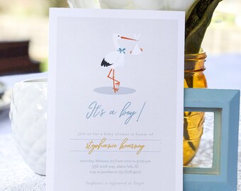 Stork Shower Invite | Etsy