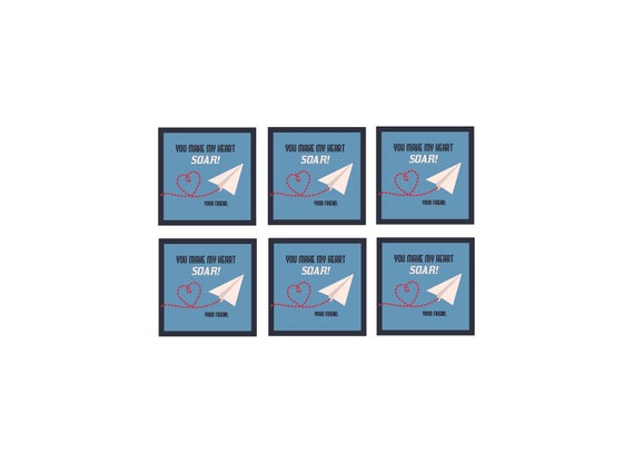 Kids Classroom Airplane Valentines, Paper Airplane Valentines ...