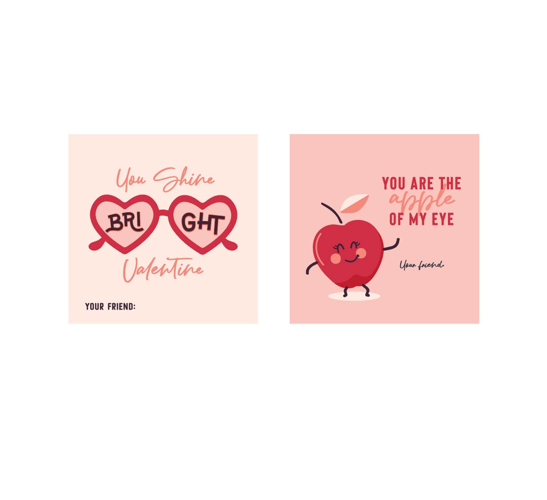 Kids Classroom Valentine Printable, Printable Valentine's Card ...