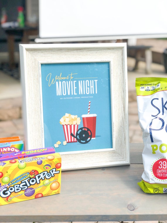 Movie Birthday Party Printable, Family Movie Night, Movie Theater Signs ...