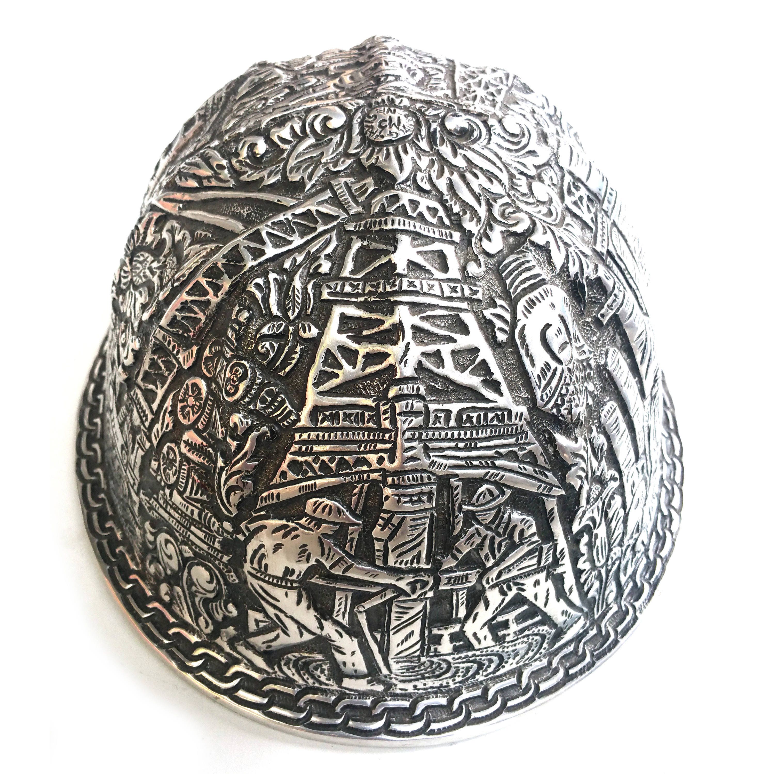 Customizable Hand Carved Aluminum Hard Hat Oilfield Gift Mining Helmet ...