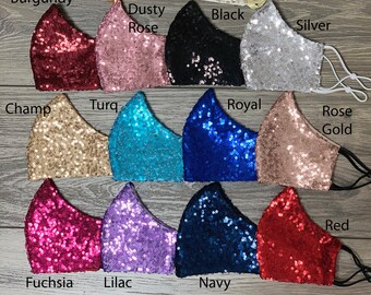 Bling face mask with filter | Etsy
