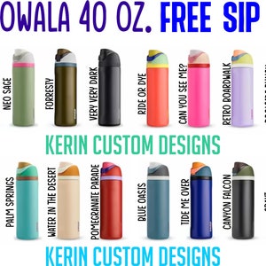 OWALA 40oz Freesip Bottle - Custom Laser Engraved - Double Insulated ...