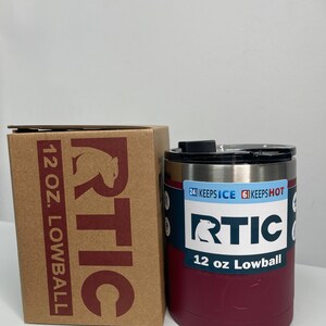 12oz RTIC Lowball Tumblers Stainless Double Insulated Personalized ...
