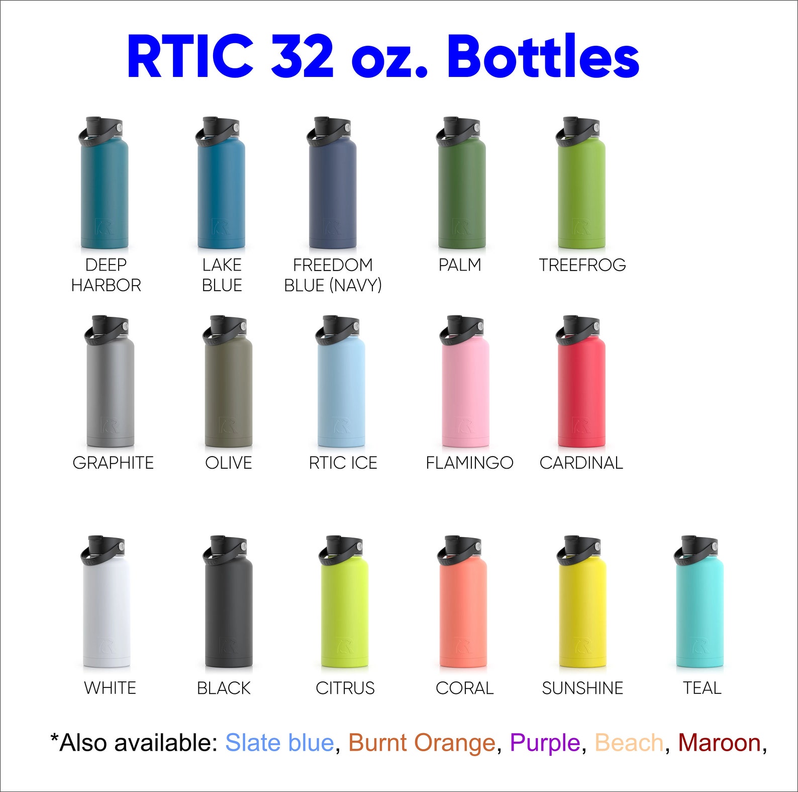 RTIC 32 Oz Water Bottle Flask Personalized Laser Engraved - Etsy