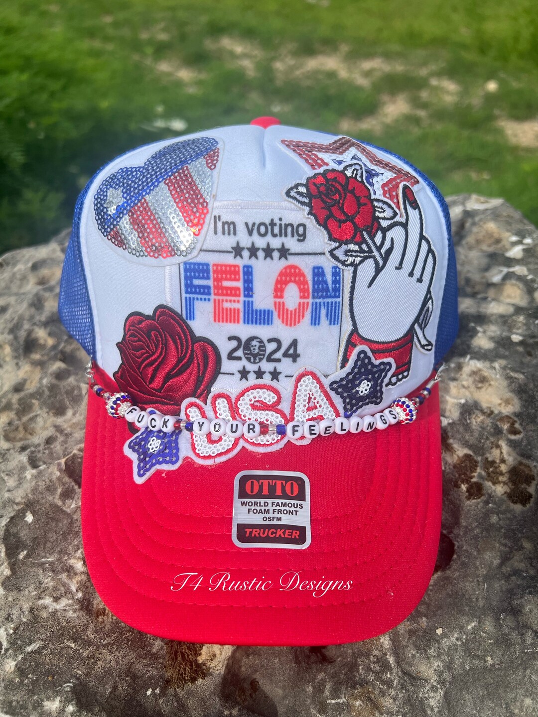 Custom Hat Trump Trucker Hat Otto Hat Vote Felon - Etsy