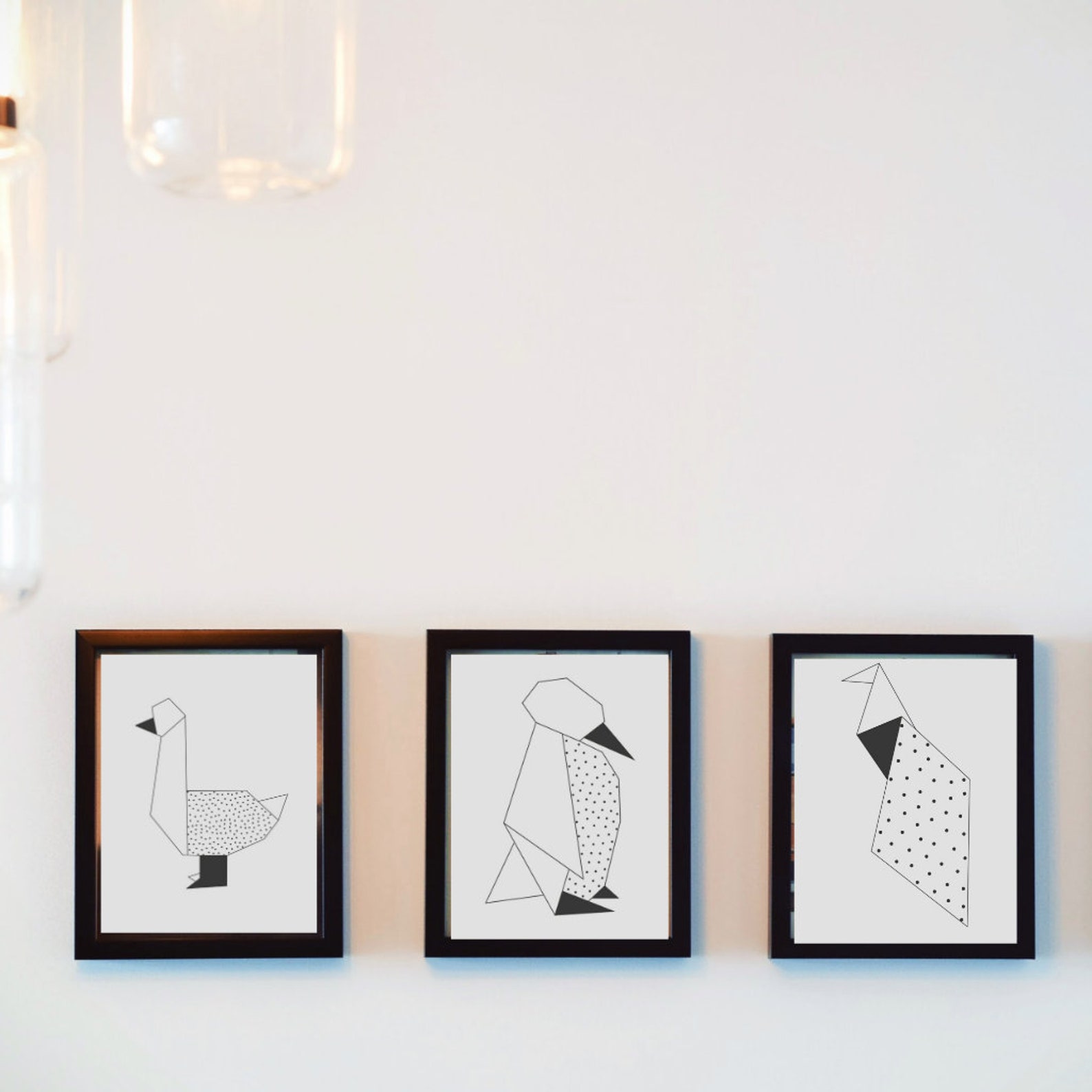 ORIGAMI POSTER Peacock/origami Paper Print/printable - Etsy