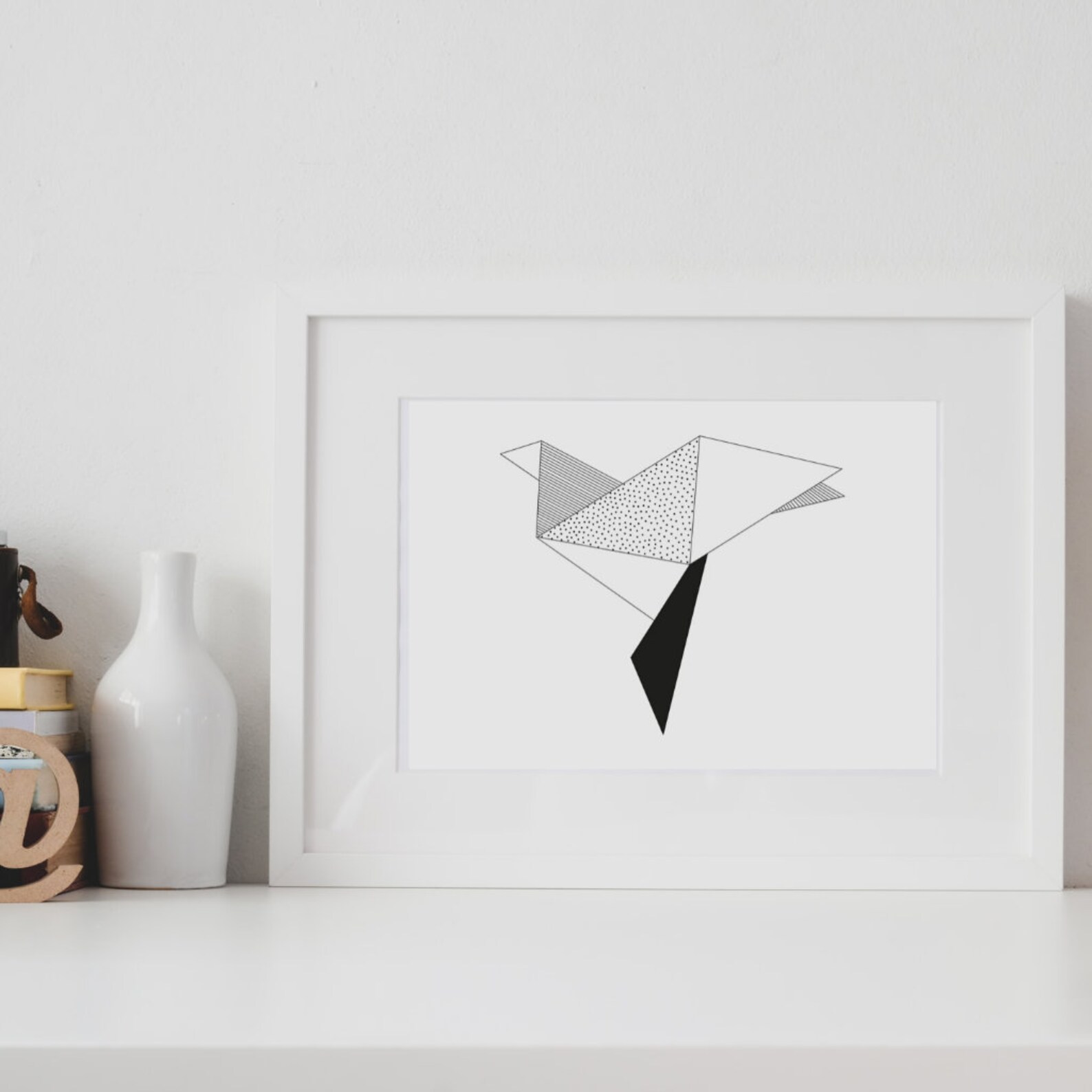 ORIGAMI POSTER Dove/origami Paper Print/printable - Etsy