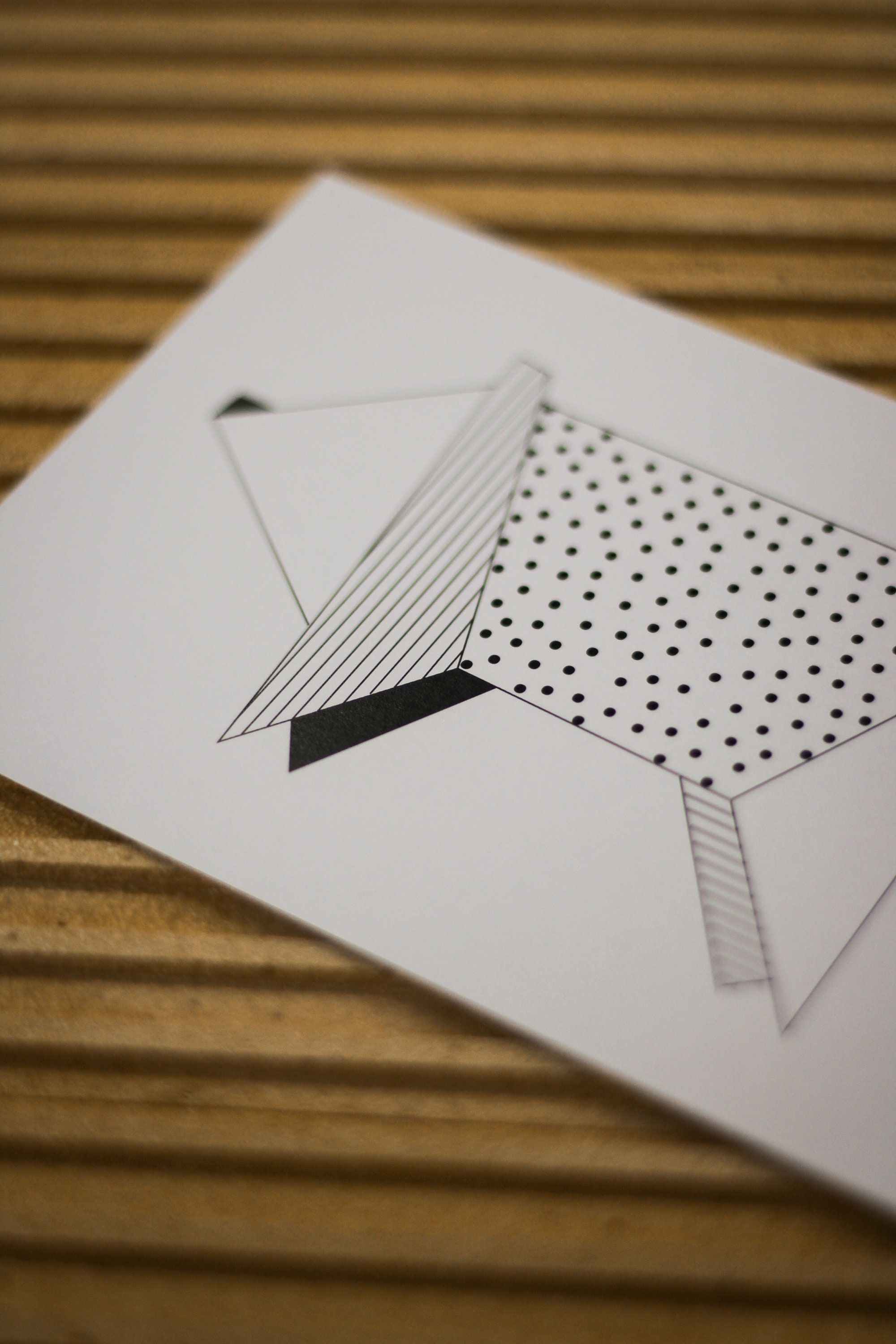 ORIGAMI POSTCARD Pig/black&white Postcards/minimalistic - Etsy