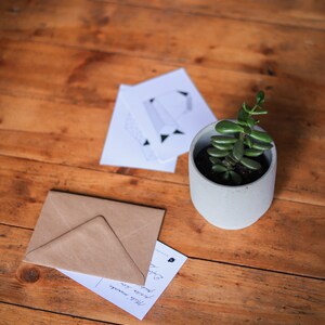 ORIGAMI POSTCARD Owl/black&white Postcards/minimalistic - Etsy