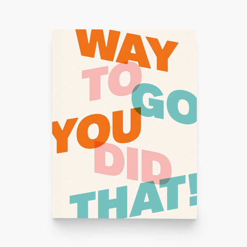 Way to Go Card - Etsy