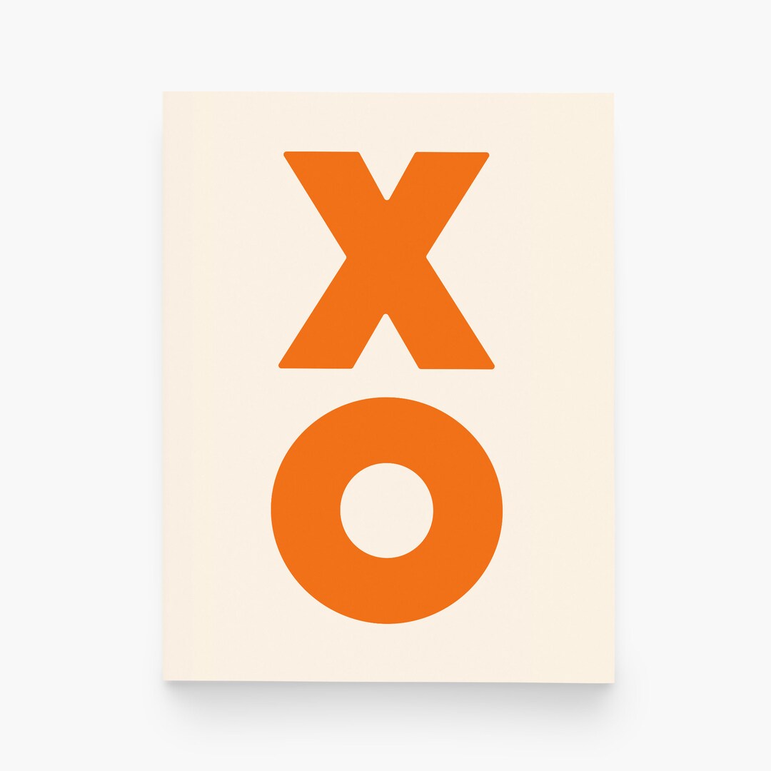 XO Love Greeting Card – Bold Red, Anniversary, Valentine’s Day, Wedding ...