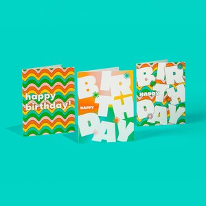 Bright and Colorful Happy Birthday Greeting Card - Fun Design to ...