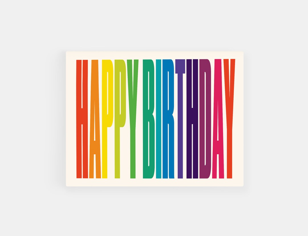 Happy Birthday Rainbow Greeting Card - Perfect for Sending Birthday ...