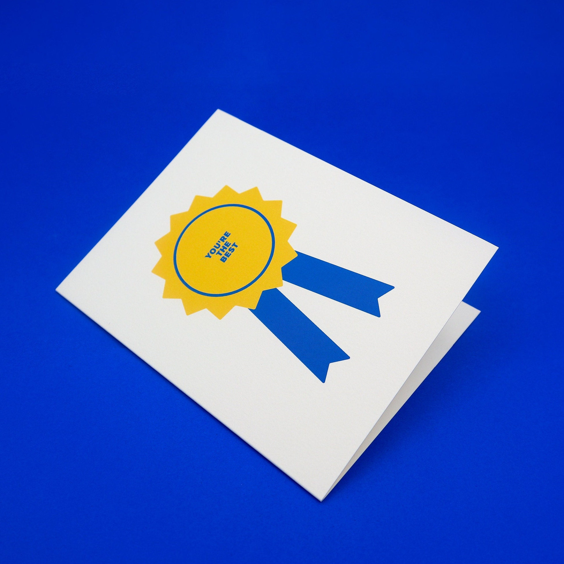 You're the Best Award Ribbon Card Modern and Colorful - Etsy