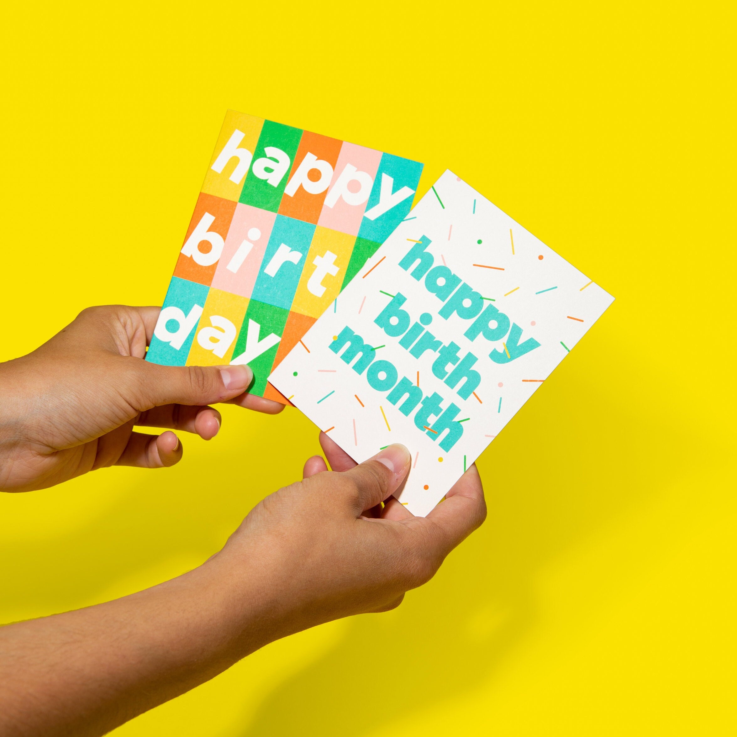 Happy Birth-month Colorful Confetti Card: Celebrate All Month, Fun ...