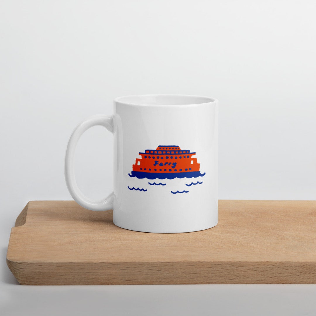 Staten Island Ferry White Glossy Mug Perfect NYC Souvenir and Gift for ...